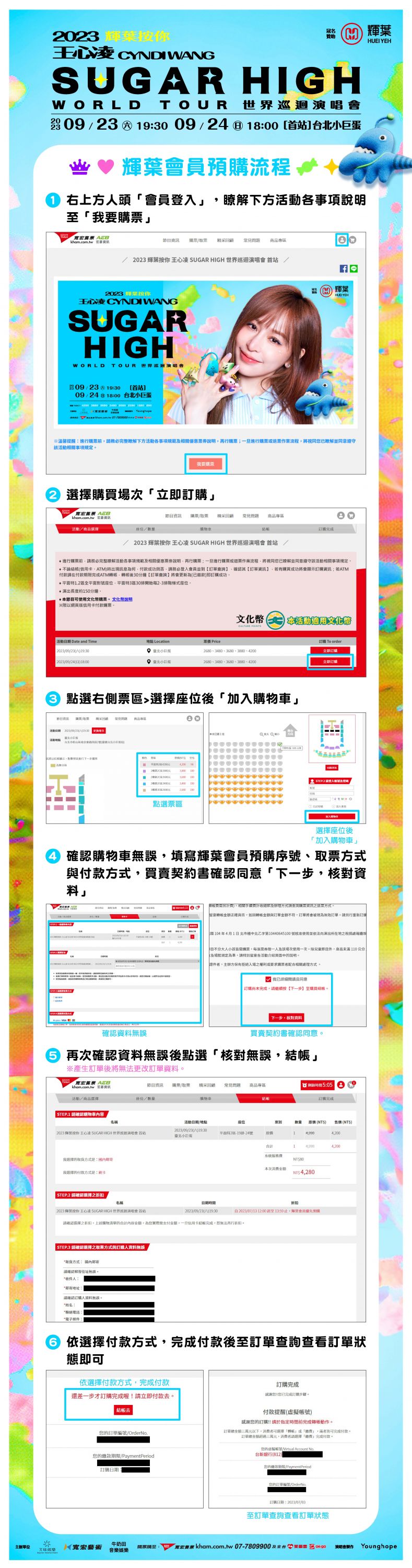 2023輝葉按你《王心凌SUGAR HIGH世界巡迴演唱會》輝葉會員預購流程